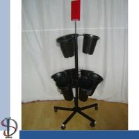 China Florist'S Shop Bouquets Metal Floor Display Stand With 7 - 12 Flower Barrel for sale