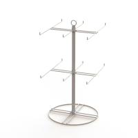 China Wire Hooks Spinner Grocery 12 Pegs Countertop Display Rack for sale