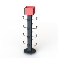 China Four Sides Motorcycle Helmet Display Rack With Metal Hooks 16 Crash Helmet Display Stand for sale