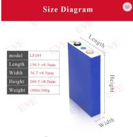 China 0.5C LF105 LiFePO4 Lithium Battery 100A Lithium Iron Phosphate Battery for sale
