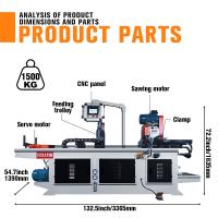 China 425 CNC Feeding Pipe Automatic Cutting Machine Cold Saw Cutter for sale
