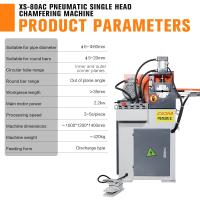 China High-Precision 80 Pneumatic Single-Head Chamfering Machine Automatic Pipe Bar Feeder Construction Steel Stainless Steel for sale