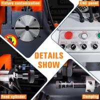 China High-Precision 80 Pneumatic Single-Head Chamfering Machine Automatic Pipe Bar Feeder Construction Steel Stainless Steel for sale