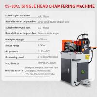 China Cedar XS-80AC Pneumatic Single Head Chamfering Machine English Wheels for Efficient Metal Tubes and Bars Processing for sale