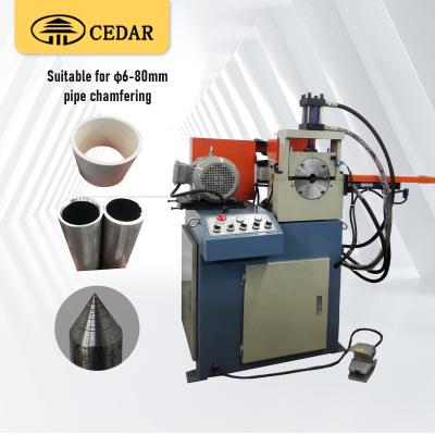 China 120AC Inner/outside Flattening Pipe End Chamfering Machine for Short Workpiece for sale