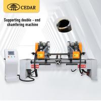 China Pneumatic Double Head Chamfering Machine Automatic Feeding Tube And Rod Chamfering Machine for sale
