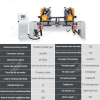 China Pneumatic Double Head Chamfering Machine Automatic Feeding Tube And Rod Chamfering Machine for sale