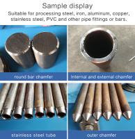 China XS-50AC Pneumatic Double Head Round Bar Pipe Chamfering Machine for sale