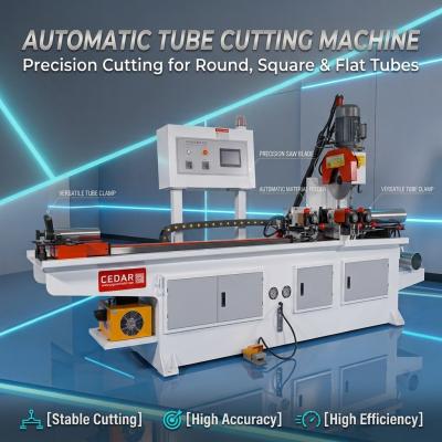 China CNC Automatic Pipe Cutting Machine, Burr-Free High Speed Metal Tube Cutter for Round & Square Pipe, Suitable for Stainless Steel, Carbon Steel and Aluminum Tube Cutting for sale