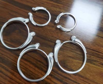 China Sterling Earring Silver Jewelry Components Anodizing PVD Finish Tolerance 0.05mm for sale