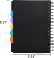 China PP Cover A5 Project Notebook with Horizontal Line Inside Pages and Colored PP Dividers for sale
