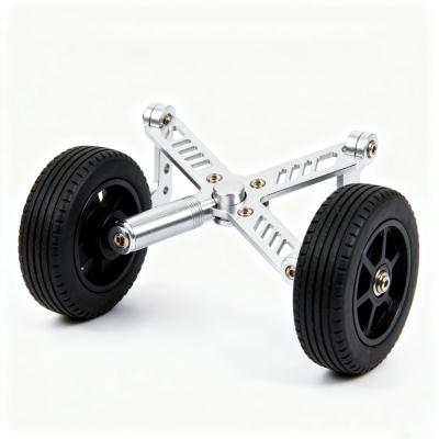 China High Strength CNC Machined Obstacle Crossing Auxiliary Wheel Bracket 200 kg Load for Special Robot for sale