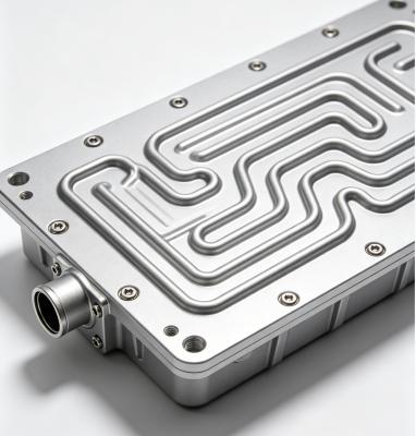 China CNC Machined Aluminum EV Battery Cooling Plate 6061-T6 0.05mm Flatness Custom Thermal Management for sale