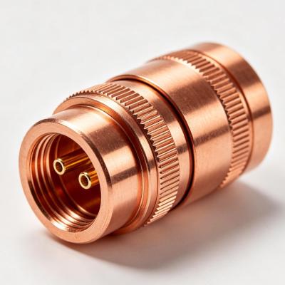 China CNC Machined C11000 ETP Copper Underwater Connector 50 bar 0.02mm Pin Bore Precision Subsea for sale