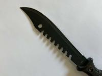 China ODM 16in Rubber Handle Fixed Blade Hunting Knife 3mm Blade for sale