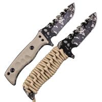 China Ergonomically Military Camouflage Pocket Knife Molybdenum Folding 19.8cm for sale