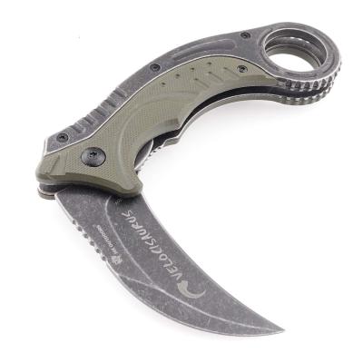 China Hunting Foldable Carbon Steel Machete HRC 56 ODM Dinosaur Claw for sale
