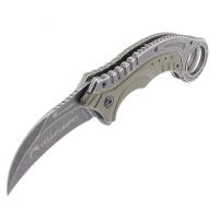 China Hunting Foldable Carbon Steel Machete HRC 56 ODM Dinosaur Claw for sale