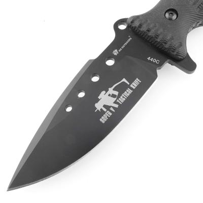 China 4 Inch Fixed Blade Tactical Dagger Knife Oem Wolf Tooth Save Oneself for sale