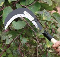 China Rice Long Handle Steel Harvesting Sickle Farming Sickle Tool Quenching 9.6 Inch for sale