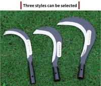 China Rice Long Handle Steel Harvesting Sickle Farming Sickle Tool Quenching 9.6 Inch for sale
