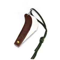 China Professional Steel Harvesting Sickle Garden Tool Oxide Coated Wooden Handle Mini for sale