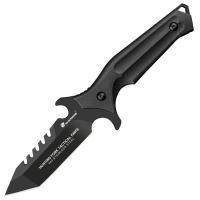 China OEM Carbon Steel Machete Polished Blade Headhunting Survival Knife Black for sale