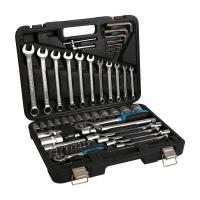 China 77pcs Stainless Steel 10mm Drop Forged Steel Wrench Set Car Repair Tool FHST2077 for sale