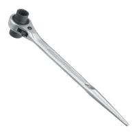 China Chrome Plated Forged Steel Wrench Ratcheting Socket Spanner 18x19mm Antiwear for sale
