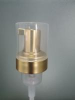 China Minin Bottle Head Brushed Stainless Steel Foam Pump With Clear Overcap for sale