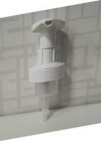 China Customized White Plastic Foam Pump With Transparent Housing For Bottles for sale