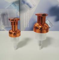 China Colorful Recyclable Mini Foam Pump Dispenser  0.4 Cc Foam Output Electroplating Colour Customized Com for sale