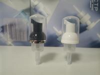 China Transparent Plastic Foam Pump With Cap Lock 30/410 Neck Size  Plated Silver Edge for sale