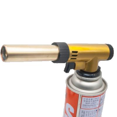 China Solid Brass Nozzle Butane Gas Torch Stainless Barrel Multi Purpose For Kitchen Solder Camping for sale