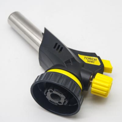 China Auto Ignition Gas Torch Head Adjustable Flame Gas Blowtorch Nozzle For Cooking Soldering for sale