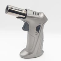 China Refillable Ergonomic Pistol Grip Micro Gas Lighter Windproof With Safety Lock Adjustable Flame Control for sale