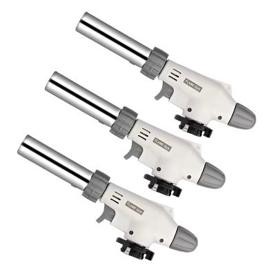 China Model 516C Professional Cassette Butane Gas Torch White Grey Trigger Ignition Flame Gun for sale