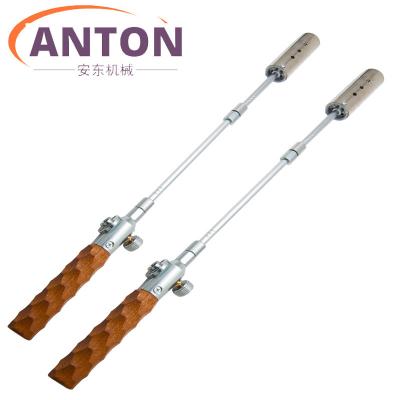 China Craftsman Extended Camping Stove With Carved Wooden Handle Retractable Long Reach Charcoal Starter for sale