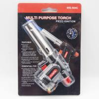 China 504C Portable Butane Blow Torch Head Black Red Flame Gun With One Touch Trigger Piezo Ignition for sale