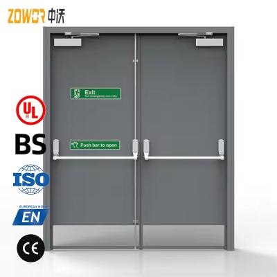 China Swing Open Single Hinged Commercial Steel Fireproof Insulated Doors for sale
