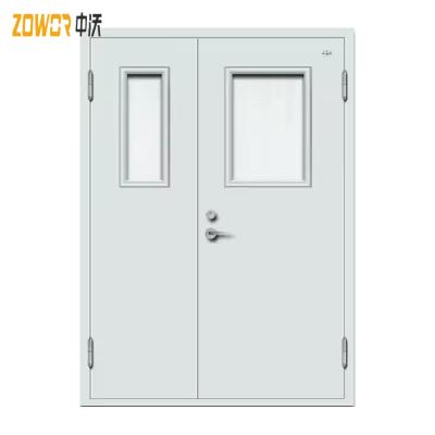 China UL 3-hour Fire-rated Steel Double-door Finished Industrial Metal Entrance Door, Used for Workshop Fire protection for sale