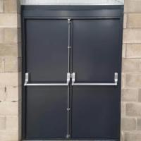 China Prehung Exterior Steel Fire Door 36x80 with Frame Panic Bar Galvanized 90 Minutes for Residential Commercial Villa Hotel for sale