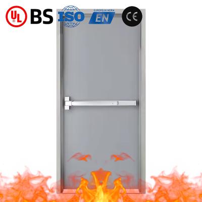 China Project Grade 90min Fire Rated Steel Door Commercial Emergency Exit Security Doors for School Hospital Bulk Supply for sale
