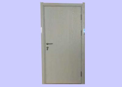 China UL/BS Certified Single Leaf Wood Fire Door with Steel Frame - 45mm Thickness, 112mm Frame Depth for Hotel Applications for sale