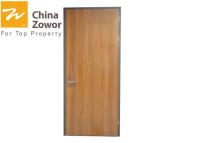 China Single Swing Right Handed Fire Safety Door Wood Grain Finish Galvanized Steel for sale
