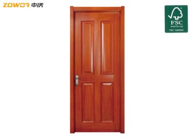 China PU Painted 4 Panel Pinewood Interior Door - 35-65mm Thickness, 1900-2300mm Height, FSC Certified for sale