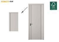 China PU Paint Hotel Bedroom Solid Core Oak Wood Door 33x78 Inches 44mm Thickness FSC Certified for sale
