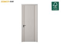 China PU Paint Hotel Bedroom Solid Core Oak Wood Door 33x78 Inches 44mm Thickness FSC Certified for sale
