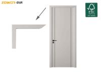 China PU Paint Hotel Bedroom Solid Core Oak Wood Door 33x78 Inches 44mm Thickness FSC Certified for sale