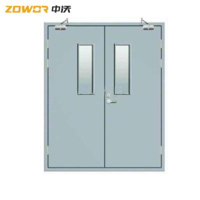 China Villa 1.2mm Frame Galvanized Swing Open Fireproof Steel Door for sale